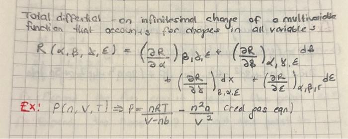 Total dippertial - on infinitesimal change of a | Chegg.com