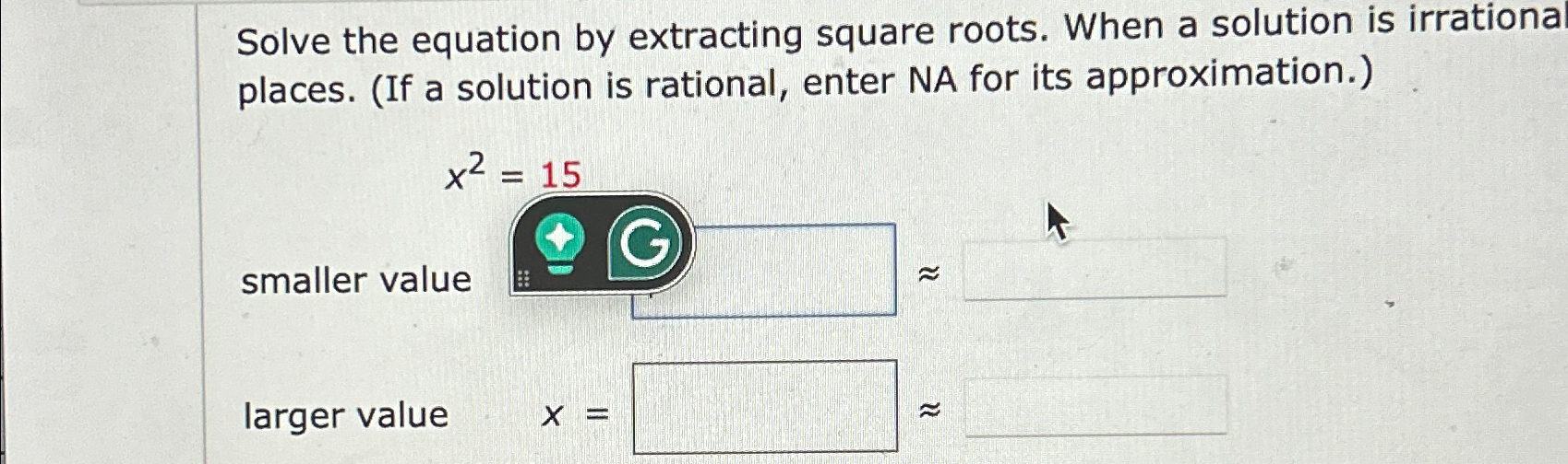 Solved Solve the equation by extracting square roots. When a | Chegg.com