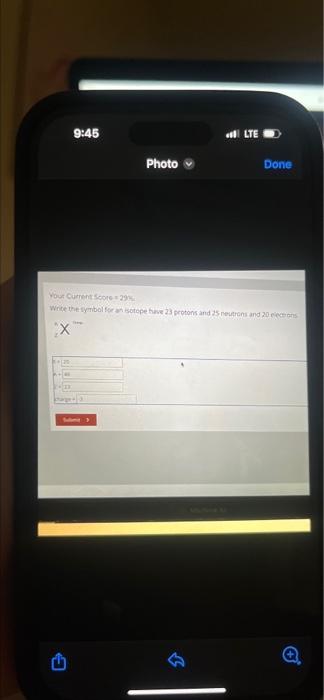 Solved X X = 20 A = 48 9:45 Your Current Score = 29%. Write | Chegg.com