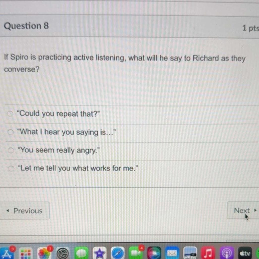 Solved Question 81 ﻿ptsIf Spiro is practicing active | Chegg.com