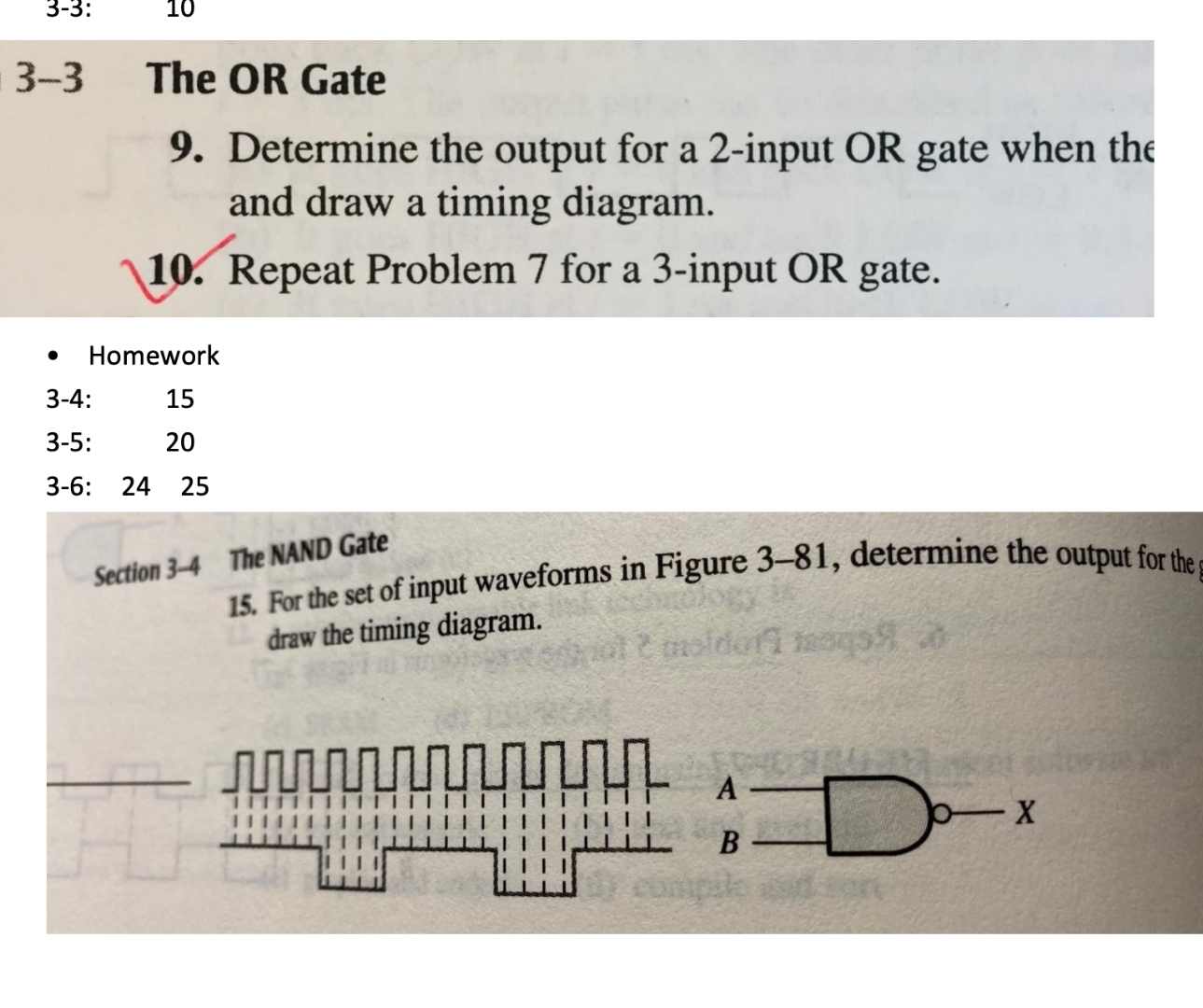 3 The OR Gate 9. Determine the output for a 2-input | Chegg.com