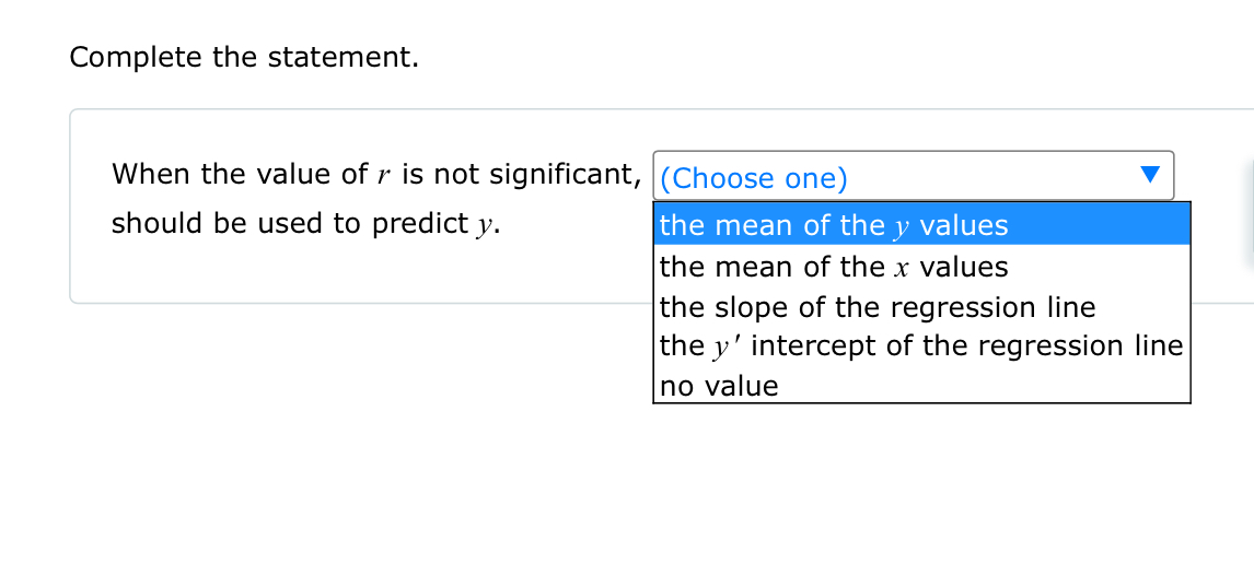 Solved Complete the statement.When the value of r ﻿is not | Chegg.com