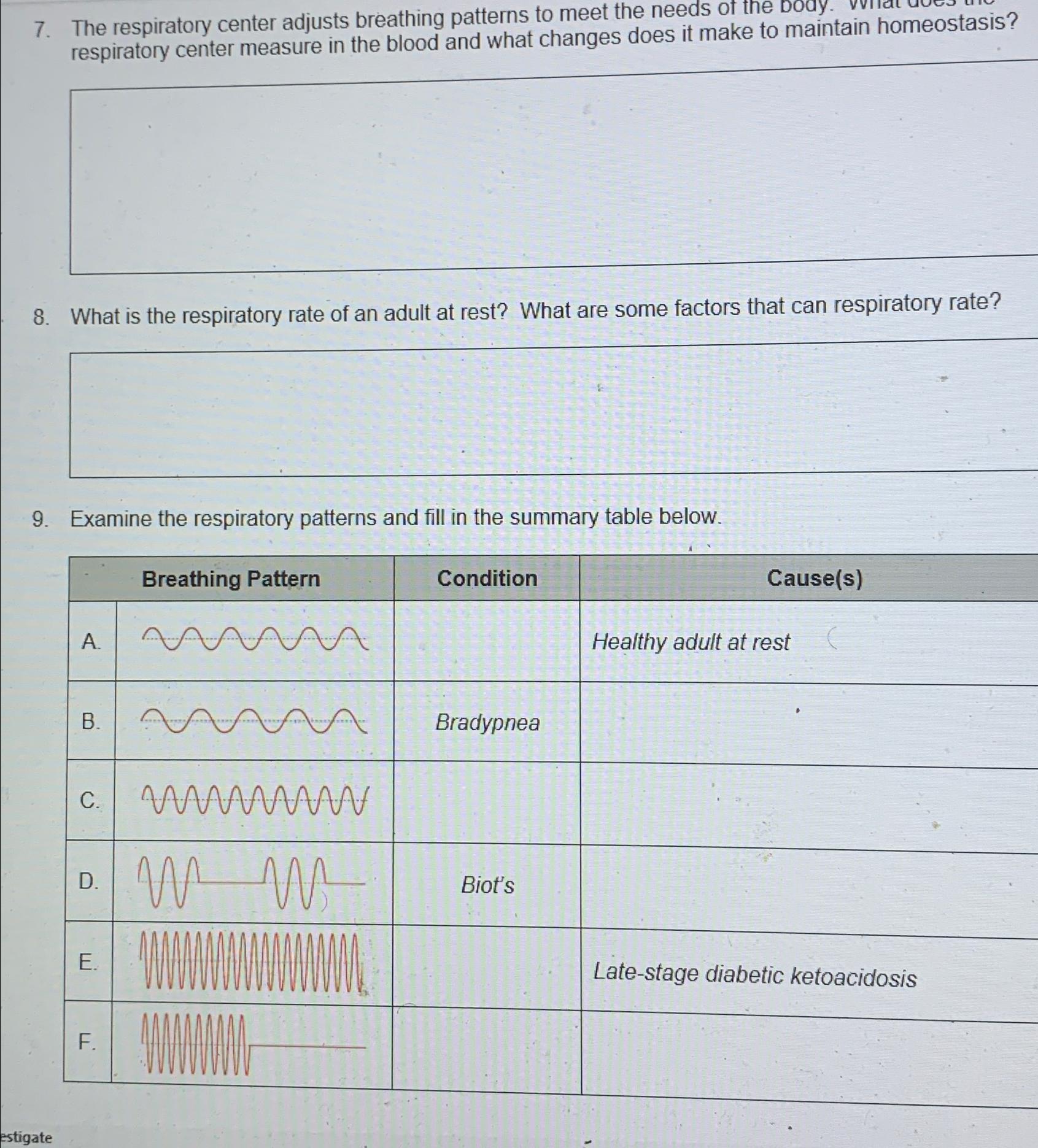 Solved The respiratory center adjusts breathing patterns to | Chegg.com