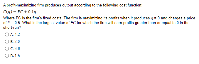 Solved A profit-maximizing firm produces output according to | Chegg.com Solved A profit-maximizing firm produces output according to | Chegg.com