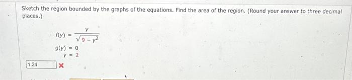Solved Sketch the region bounded by the graphs of the | Chegg.com