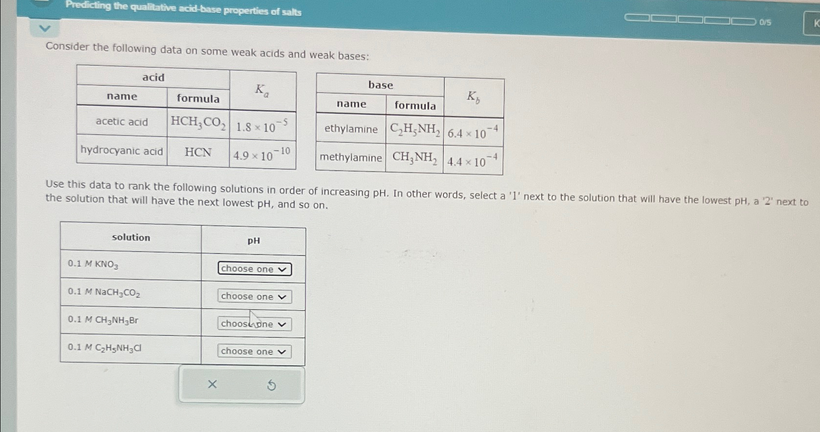 Solved Predicting the qualitative acid-base properties of | Chegg.com