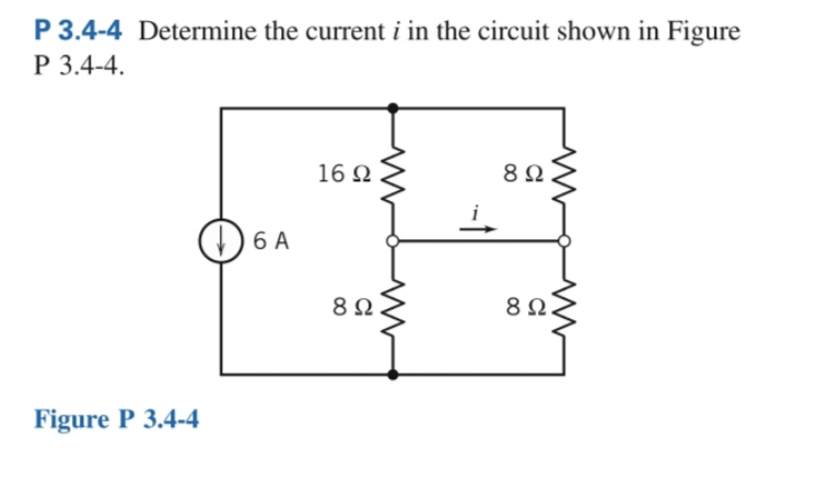 Solved P 3.4-4 ﻿Determine the current i ﻿in the circuit | Chegg.com