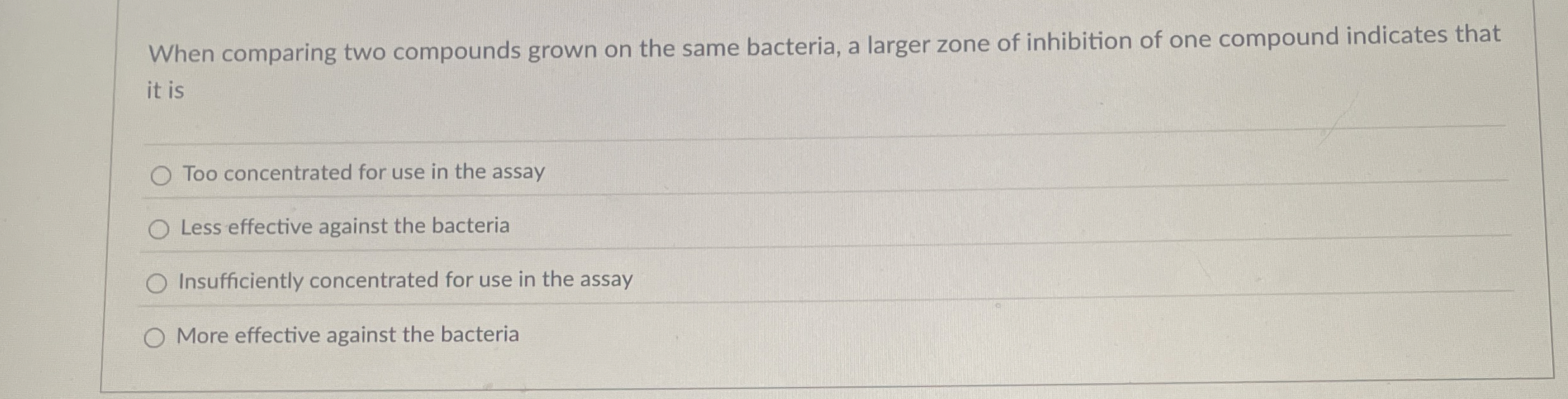 Solved When comparing two compounds grown on the same | Chegg.com