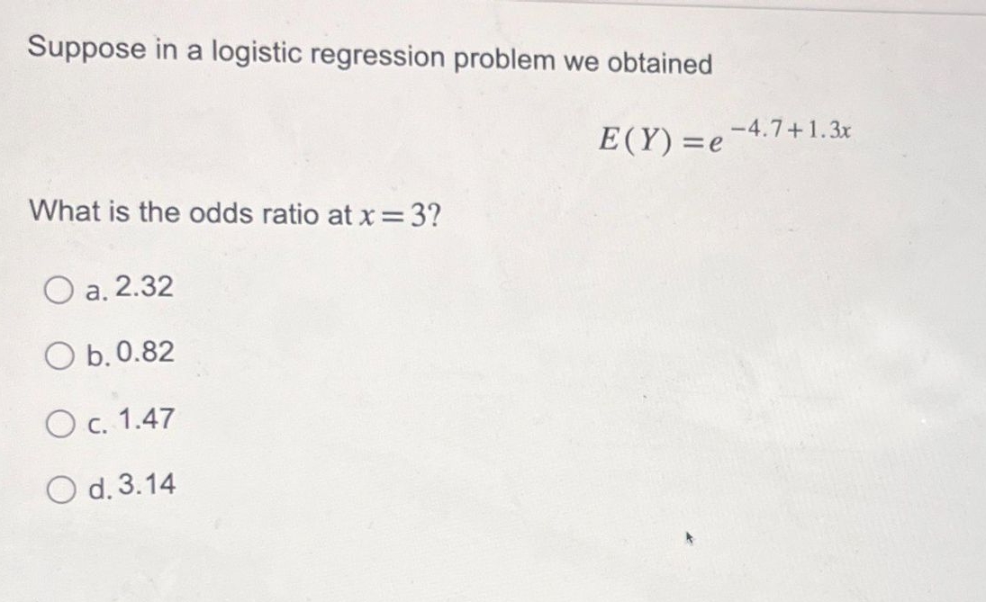 Solved Suppose in a logistic regression problem we | Chegg.com