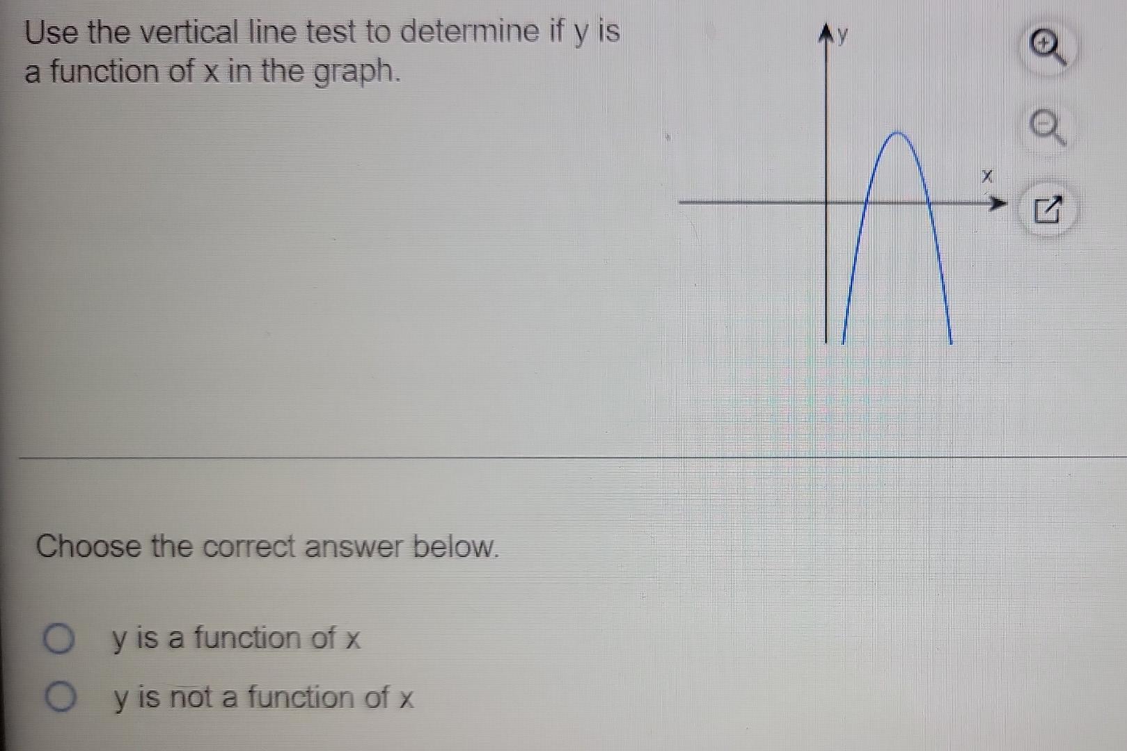 Solved Use the vertical line test to determine if y is a | Chegg.com