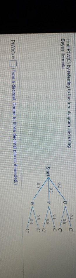 Solved Find P(WIC) by referring to the tree diagram and | Chegg.com