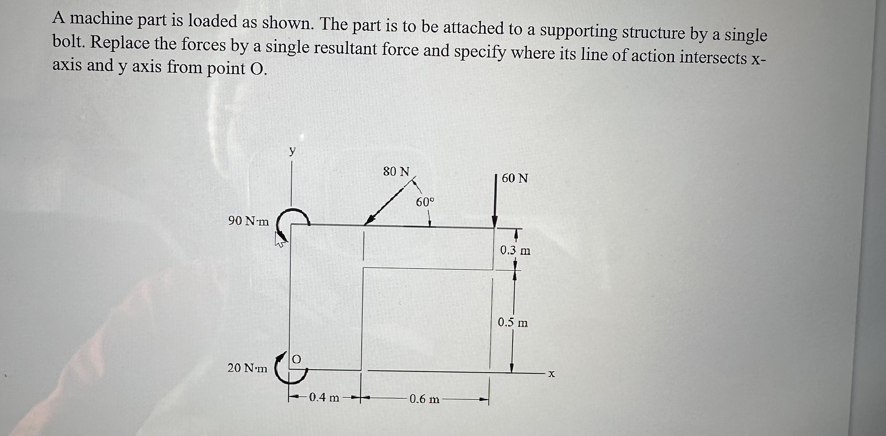 Solved A machine part is loaded as shown. The part is to be | Chegg.com