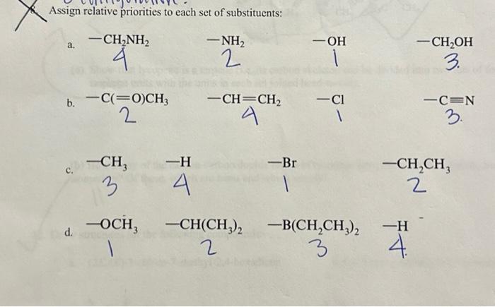 Solved Assign relative priorities to each set of | Chegg.com