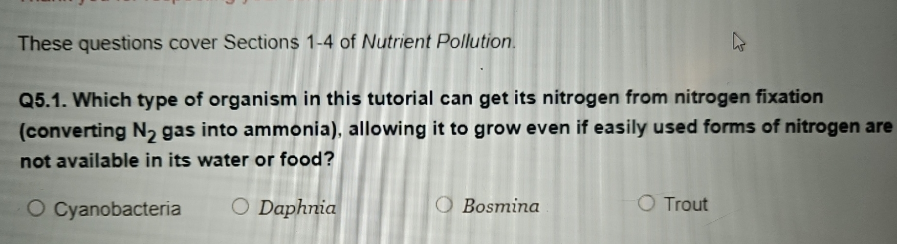 Solved These questions cover Sections 1-4 ﻿of Nutrient | Chegg.com