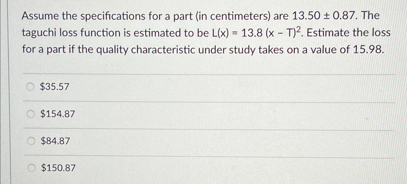 Solved Assume the specifications for a part (in centimeters) | Chegg.com