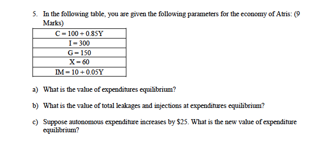 Solved In the following table, you are given the following | Chegg.com