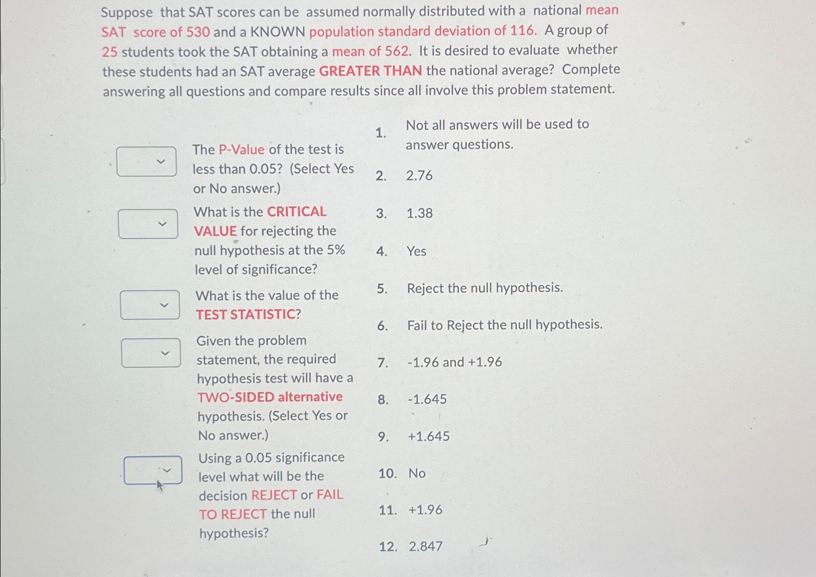 Solved Suppose that SAT scores can be assumed normally | Chegg.com