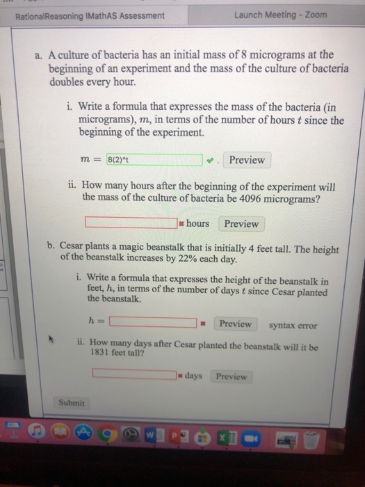 Solved Rational Reasoning IMathAS Assessment Launch Meeting | Chegg.com