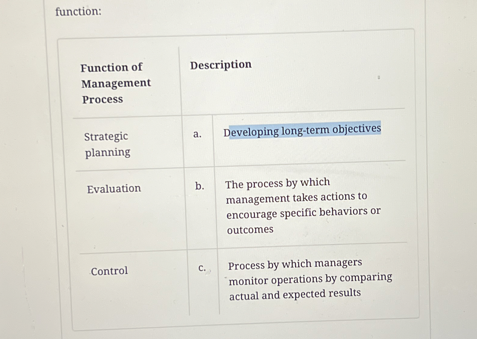Solved function:\table[[Function | Chegg.com