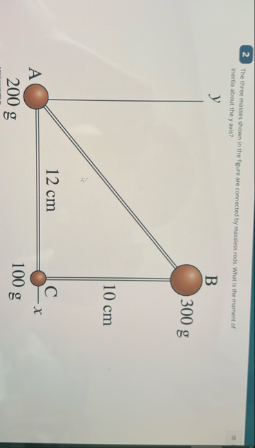 Solved The three masses shown in the figure are connected by | Chegg.com