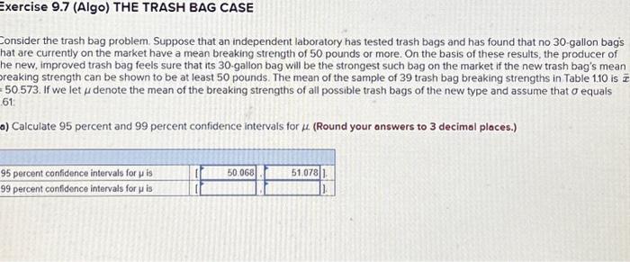 Solved onsider the trash bag problem. Suppose that an | Chegg.com