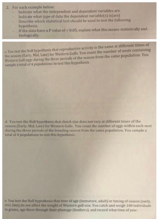 Solved 2. For each example below: - Indicate what the | Chegg.com