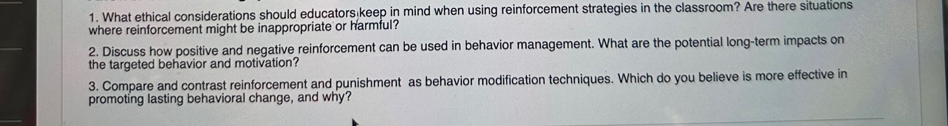 Solved What ethical considerations should educatorsikeep in | Chegg.com