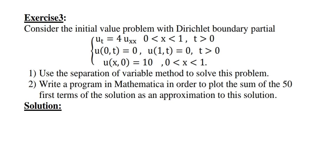 Solved solve Exercise 3 ﻿step by stepConsider the initial | Chegg.com