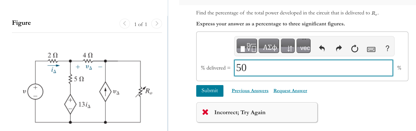 Solved The variable resistor Ro ﻿in the circuit in (Figure | Chegg.com