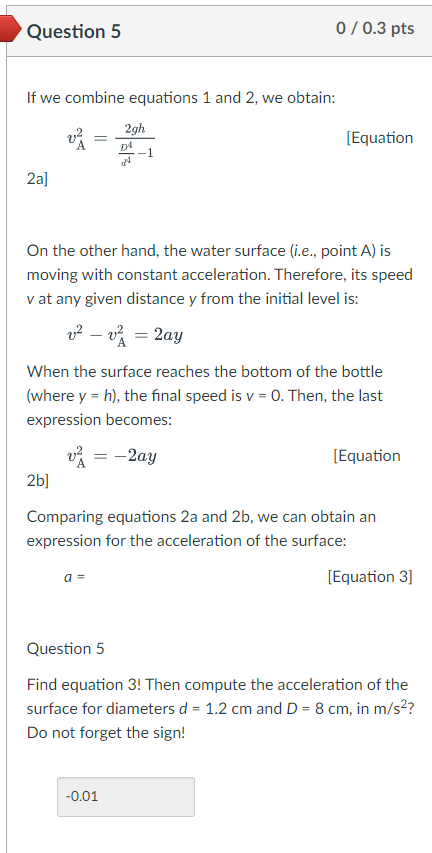 Solved Question 5If we combine equations 1 ﻿and 2 , ﻿we | Chegg.com