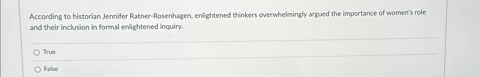 Solved According to historian Jennifer Ratner-Rosenhagen, | Chegg.com