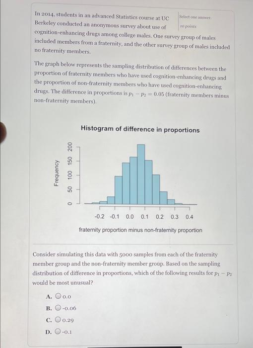 Solved In 2014, students in an advanced Statistics course at | Chegg.com