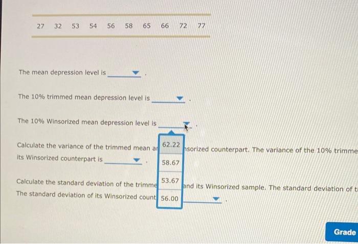 Solved 10. Winsorized variance and standard deviation The | Chegg.com