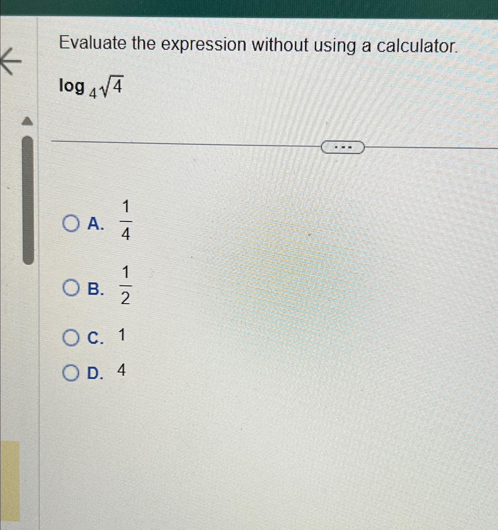 Solved Evaluate the expression without using a | Chegg.com