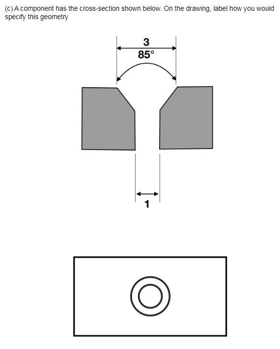 Solved (c) ﻿A component has the cross-section shown below. | Chegg.com