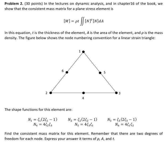 Problem 2. (30 points) In the lectures on dynamic | Chegg.com