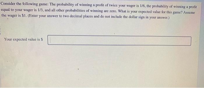 Solved Consider the following game: The probability of | Chegg.com