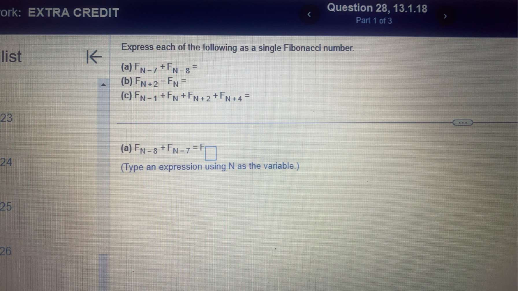 Solved Express each of the following as a single Fibonacci | Chegg.com