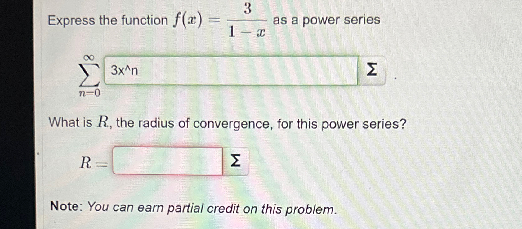 Solved Express the function f(x)=31-x ﻿as a power | Chegg.com