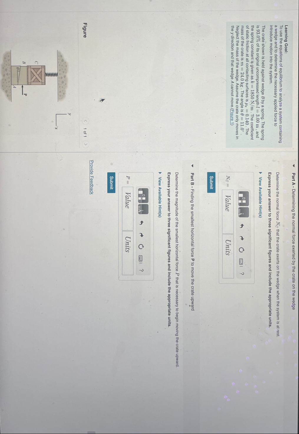 Solved Learning Goal:To solve for the support reactions of a | Chegg.com