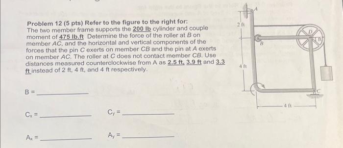 Solved Problem 12 (5 pts) Refer to the figure to the right | Chegg.com