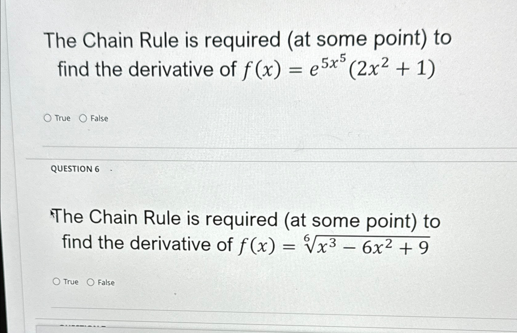 Solved The Chain Rule is required (at some point) ﻿to find | Chegg.com