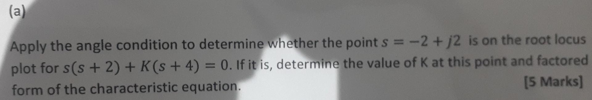 Solved Apply the angle condition to determine whether the | Chegg.com