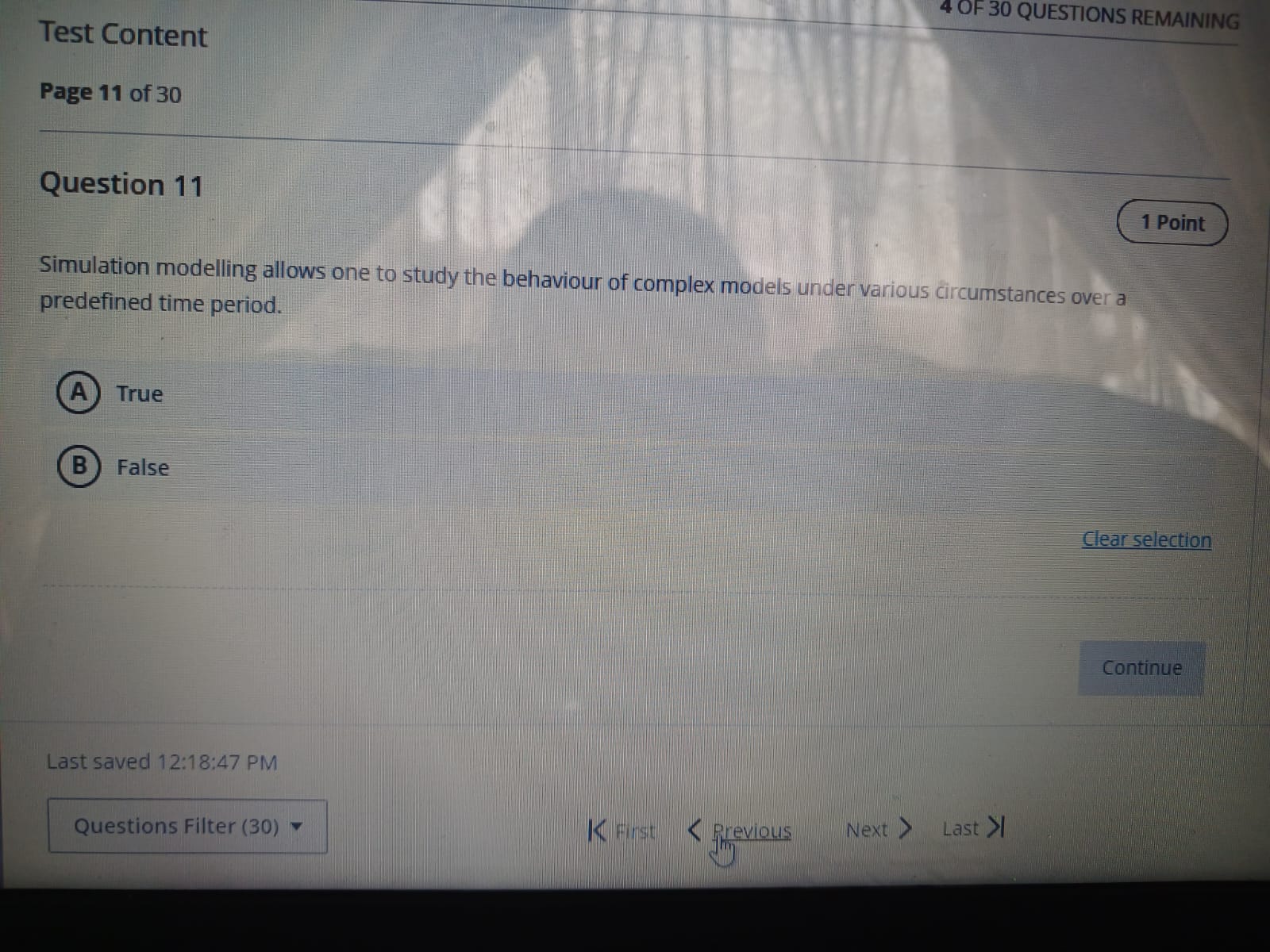 Solved Question 11Simulation modelling allows one to study | Chegg.com