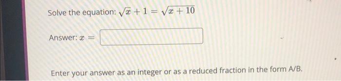 Solved Solve the equation: 1x + 48 = x + 6 Answer: 2 = | Chegg.com