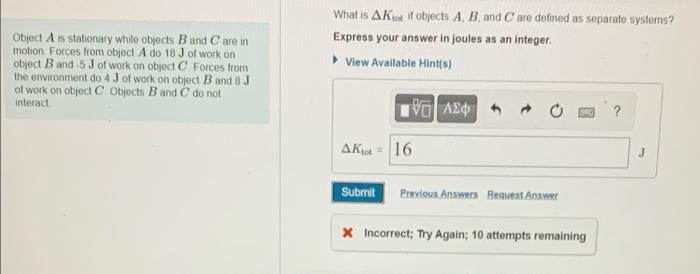 Solved Object A is stationary while objects B and C are in | Chegg.com