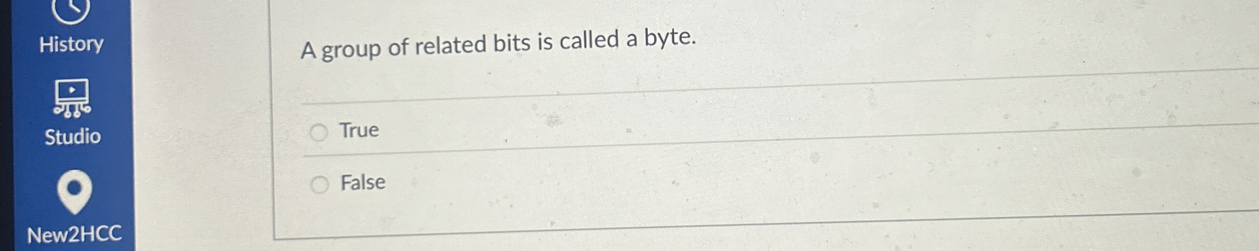 Solved A group of related bits is called a byte.TrueFalse | Chegg.com