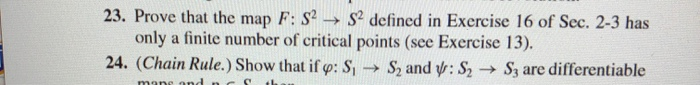 23. Prove that the map F: SP → S defined in Exercise | Chegg.com