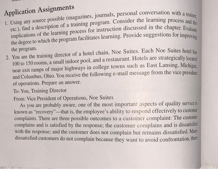 Solved Application Assignments 1. Using any source possible | Chegg.com