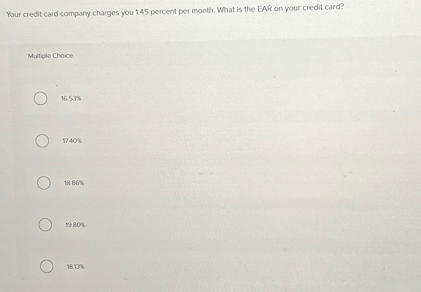 Solved Your credit card company charges you 1.45 ﻿percent | Chegg.com